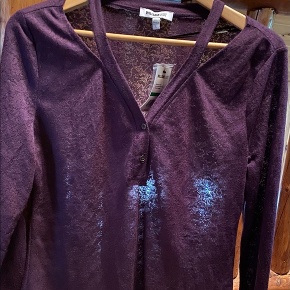 William Rast | Tops | Grape Wine Color Beautiful Lace Print Blouse ...